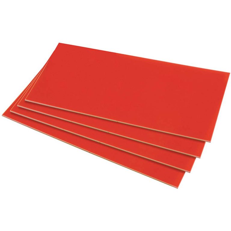 HIPS 2.0mm Sheet – 508mm x 457mm – Red – Central Tech Supplies